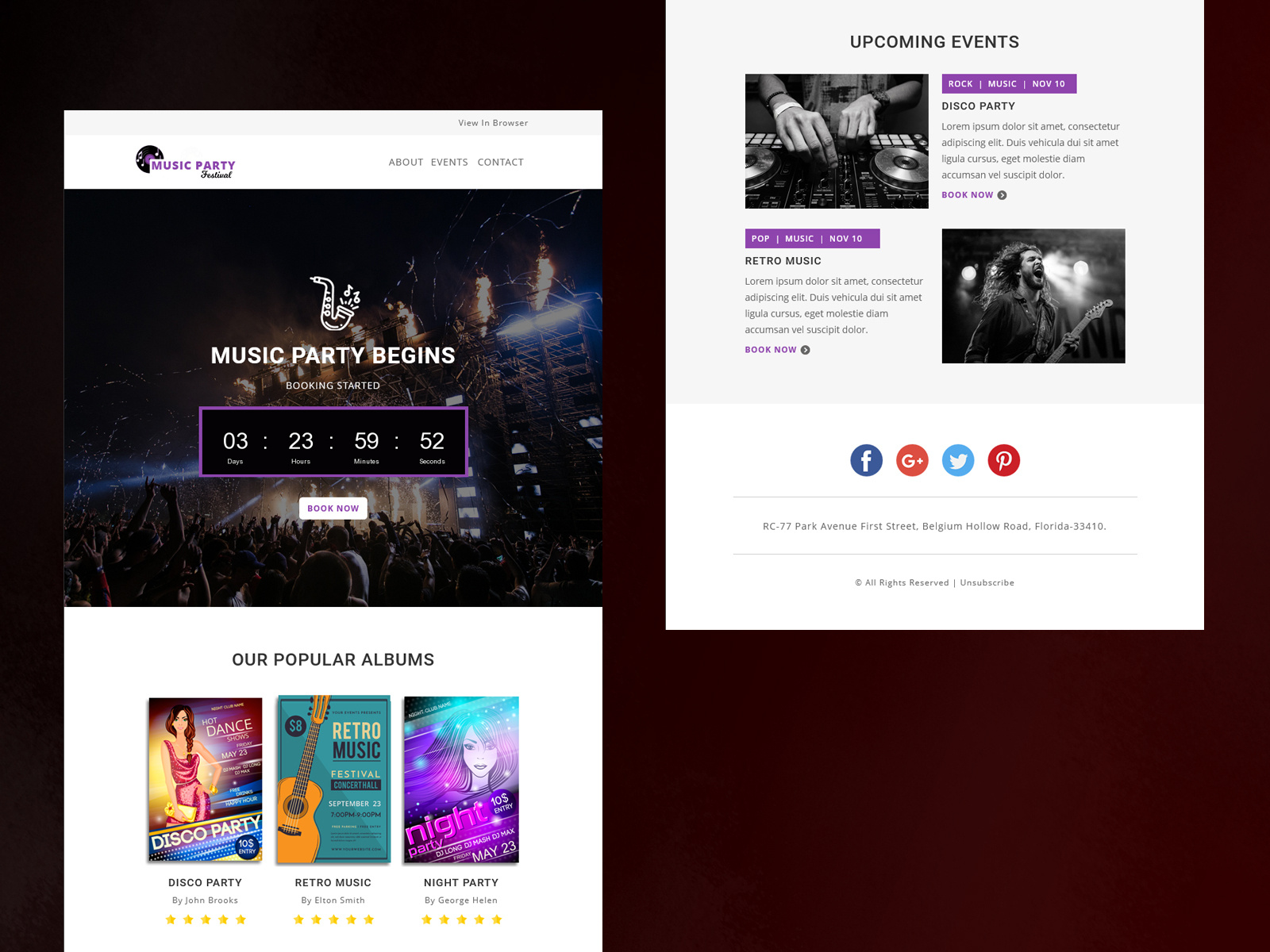Music Party – Email Template with with Countdown Timer by Pennyblack ...