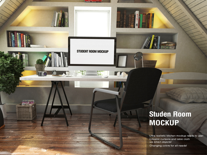 Student Room Mockup by Isometric World on Dribbble