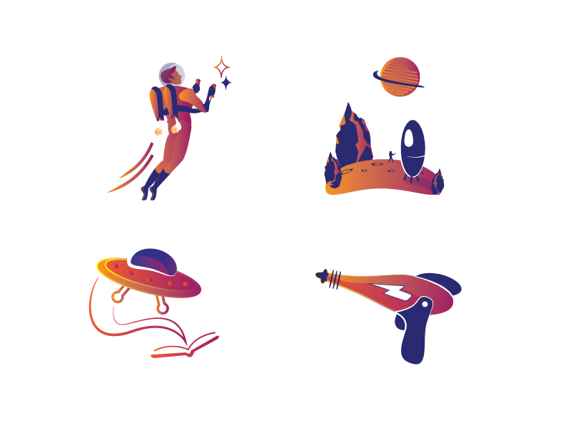 Space Icons by Meriesa Elliott on Dribbble