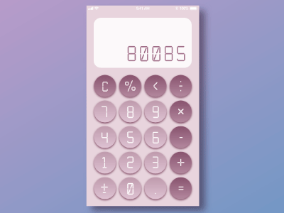 Day 004 - Calculator by Juliet Kacey on Dribbble