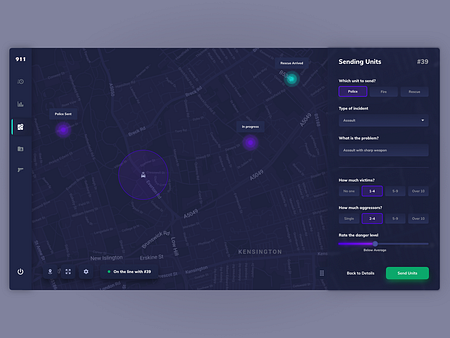 911 Interactive map for unit management by Piotr Kosmala on Dribbble