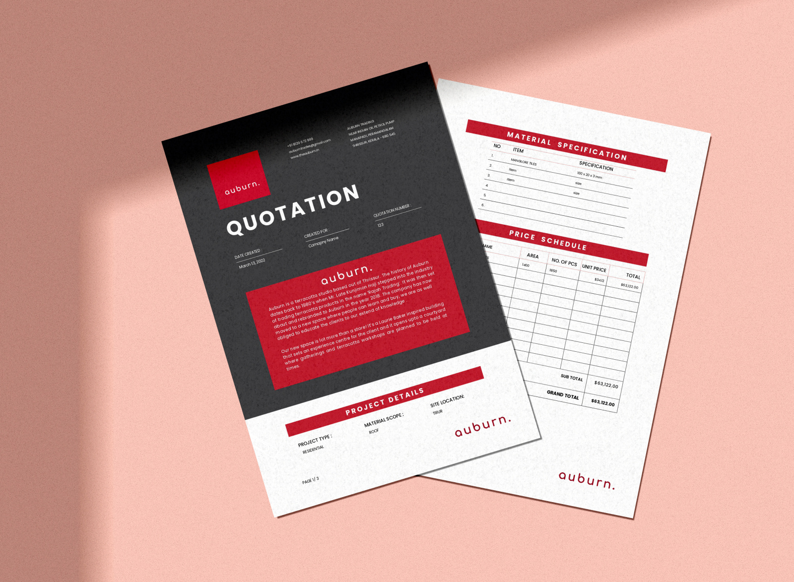 Project Quotation- Mockup by sidhanth povil on Dribbble