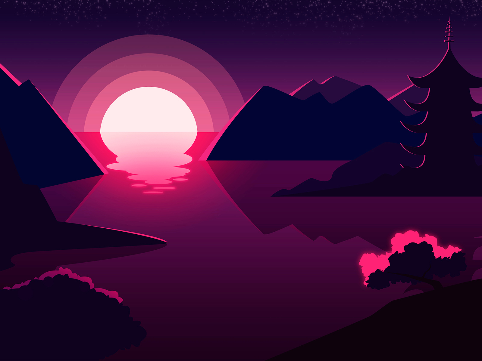 Japanese Scenery by Anton on Dribbble