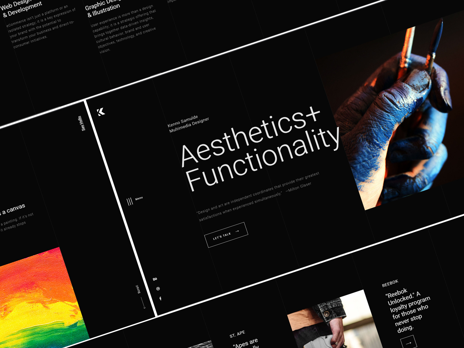 Dark Portfolio Landing Page by Kenno Samulde on Dribbble