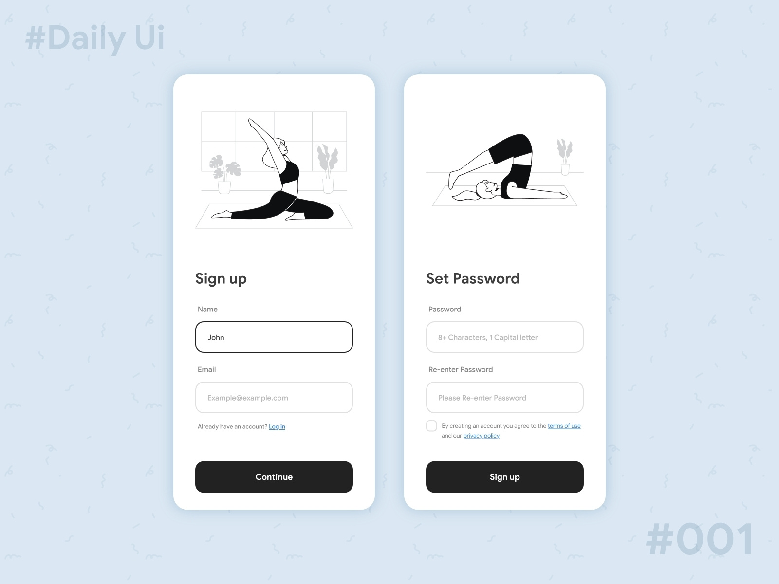Daily UI #001 | Sign up Page by Fahime Alizade on Dribbble