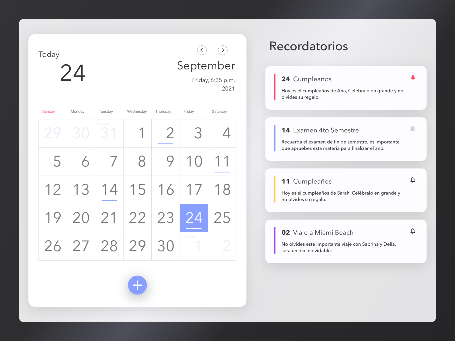 Calendar UI by Erick Graciano (Creative Essmat) on Dribbble