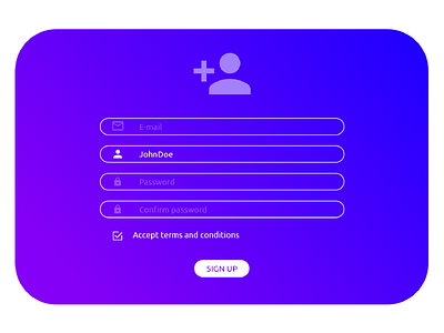 Daily UI Challenge Day 1 - Sign Up by Bart van de Klundert on Dribbble