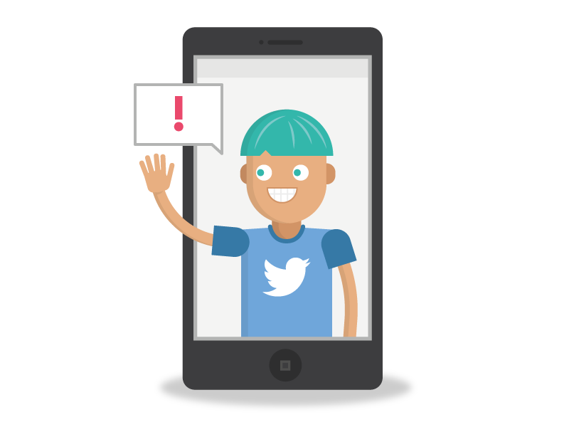 Twitter Notification Guy! by JBH on Dribbble