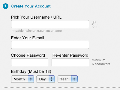 Signup Form - Create Account by Alex Harris on Dribbble
