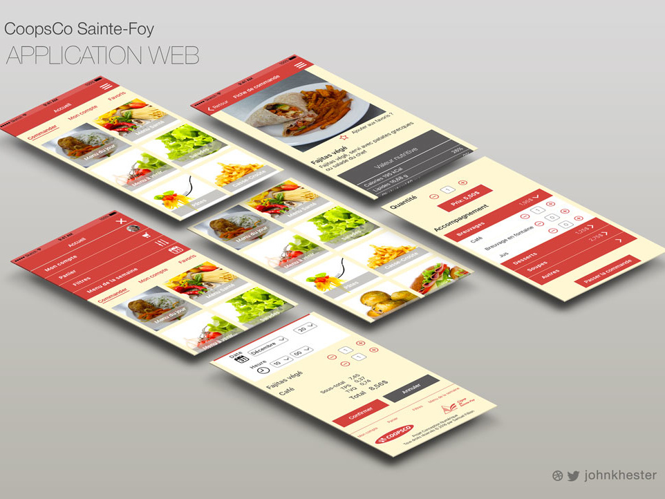 Application web - Cafeteria by Samuel Fillion on Dribbble