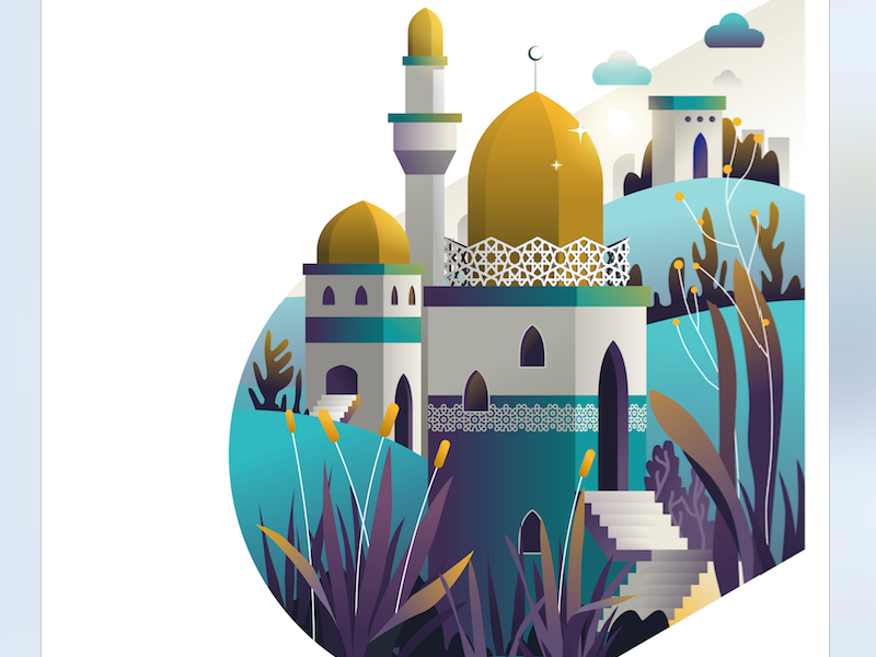 mosque view by SKMA on Dribbble