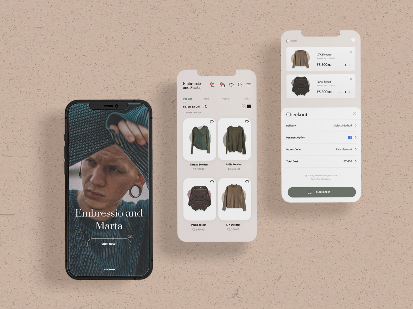 Mobile UI for e-commerce site by PitchWorx on Dribbble