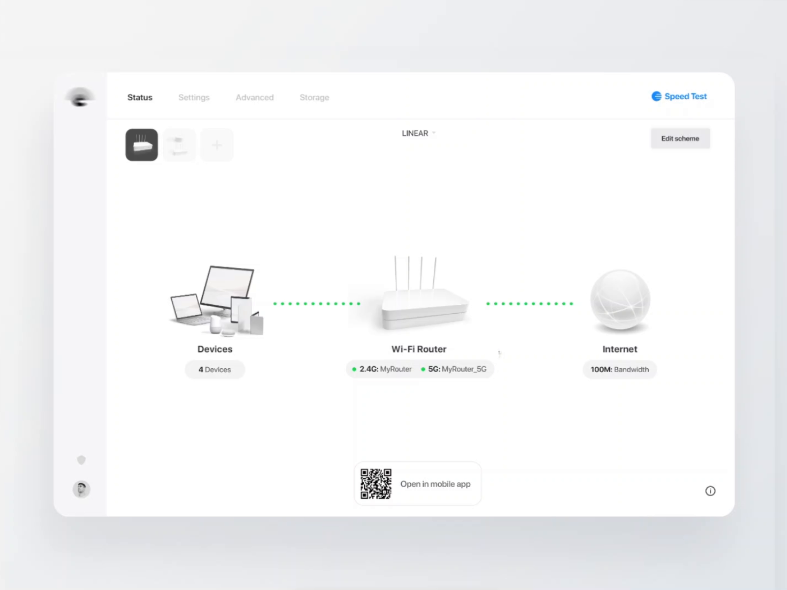 Wi-Fi Router Home Page - UI interaction by Pasha Zarutsky on Dribbble