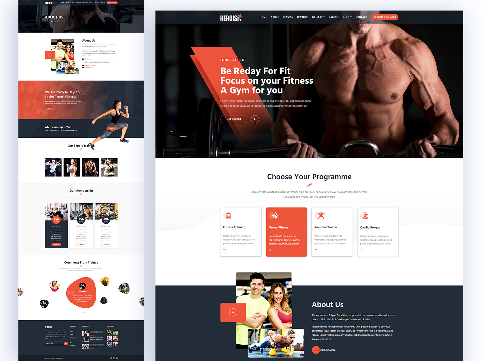 GYM template template by AND IT on Dribbble