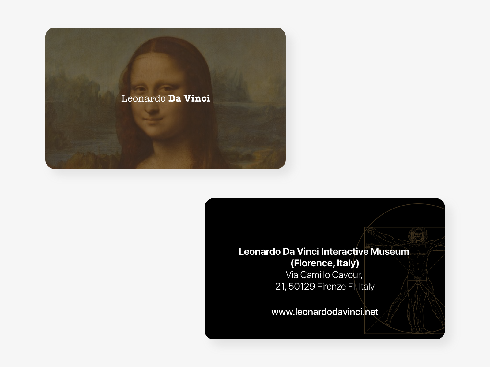 Leonardo Da Vinci's Business Card by Mehek Kapoor on Dribbble