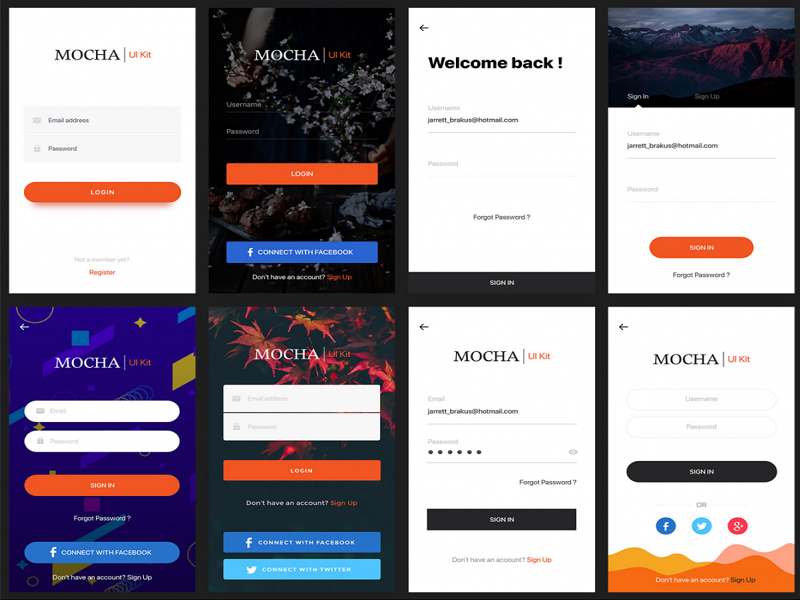 Mobile Login Signup Ui by dazzler software on Dribbble