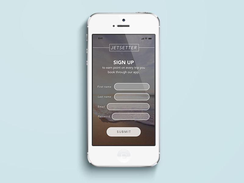 Sign Up Screen by Susanna McLin on Dribbble