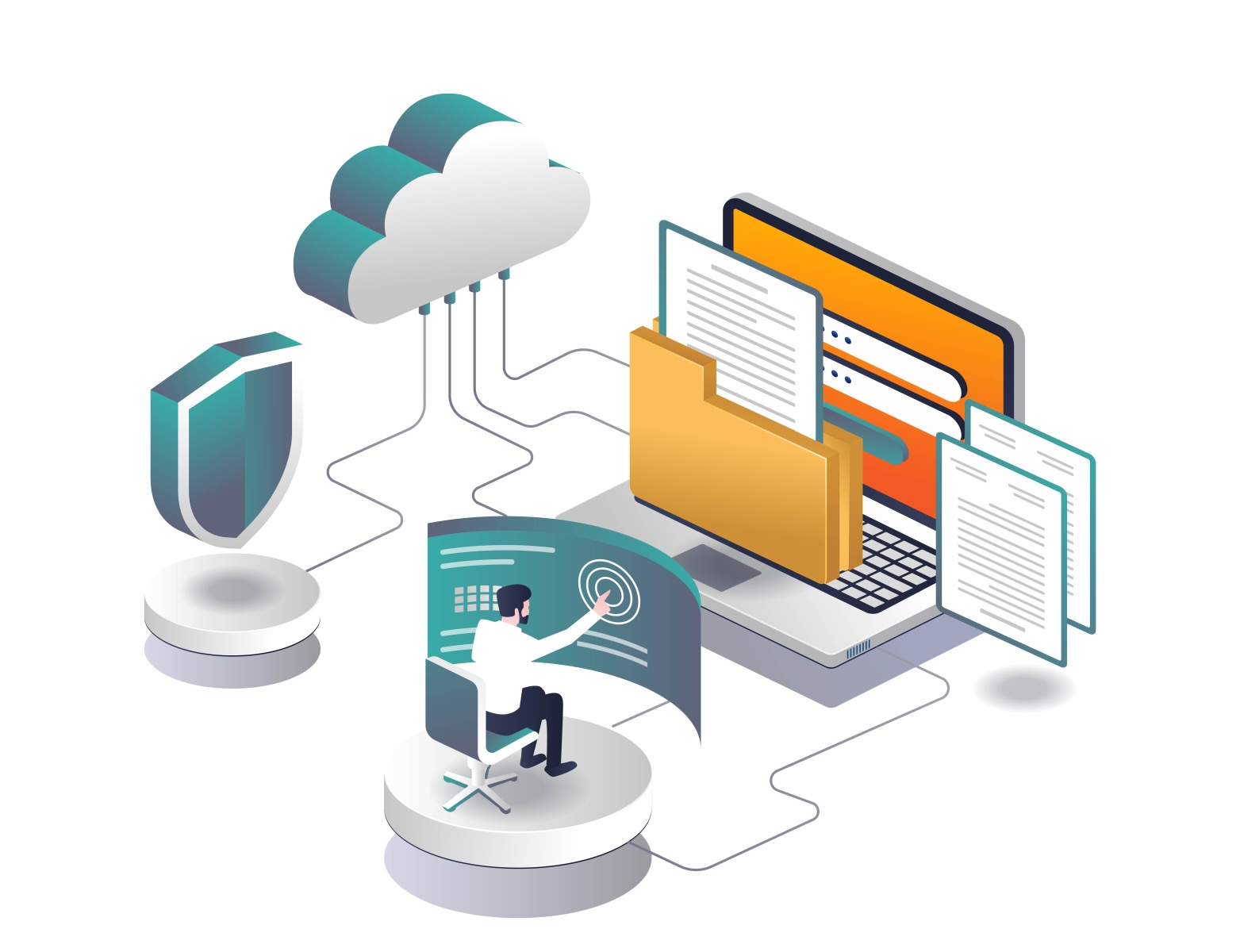 Email security computer and cloud server by Hasan As'ari on Dribbble