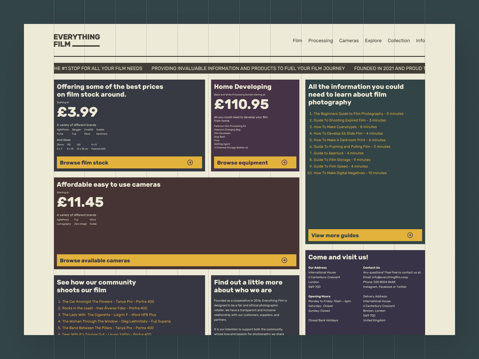 Everything Film Grid Layout by Haydon on Dribbble