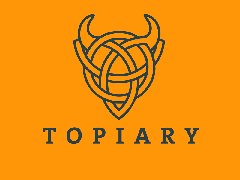 Topiary Bull Logo by David Cran on Dribbble