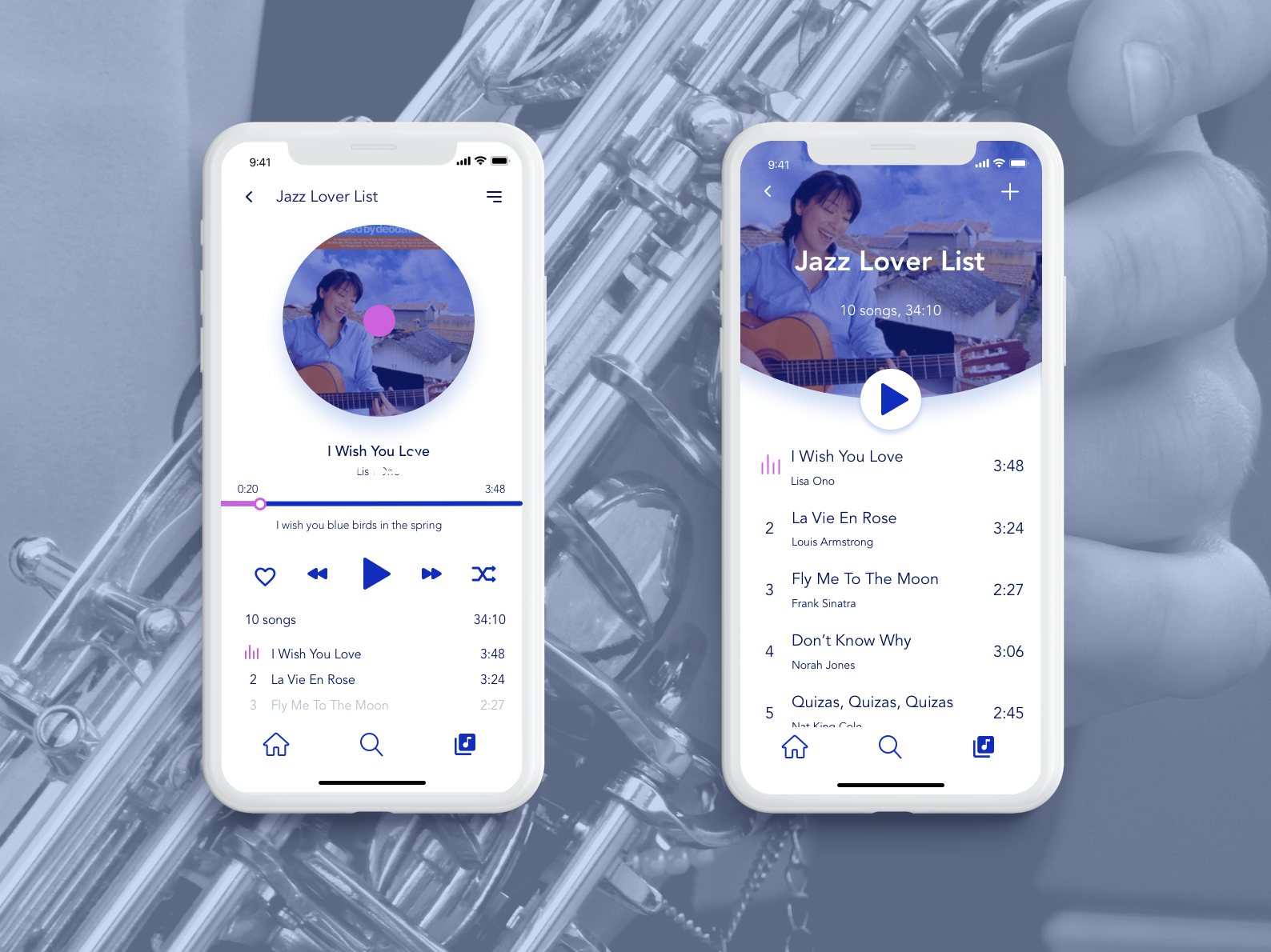 Daily UI Challenge #009 -- Music Player by Shutong Liu on Dribbble