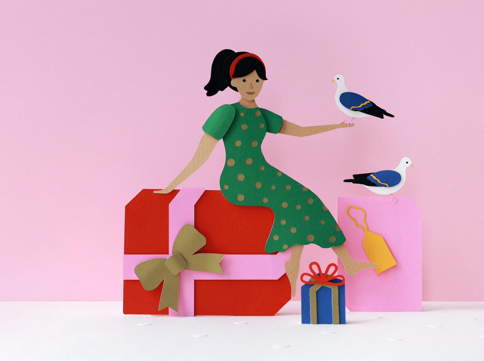 12 Days of Christmas - Two Calling Birds by Polly Lindsay on Dribbble