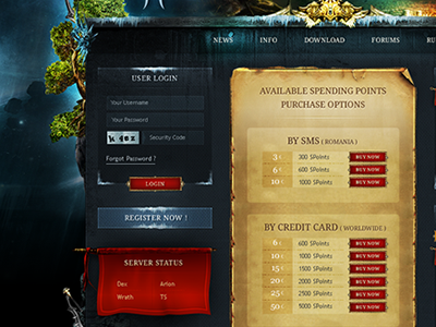 layout for a game website by Antonia Ciocodeica on Dribbble