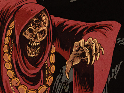 Red skeleton by Aaron Klopp on Dribbble