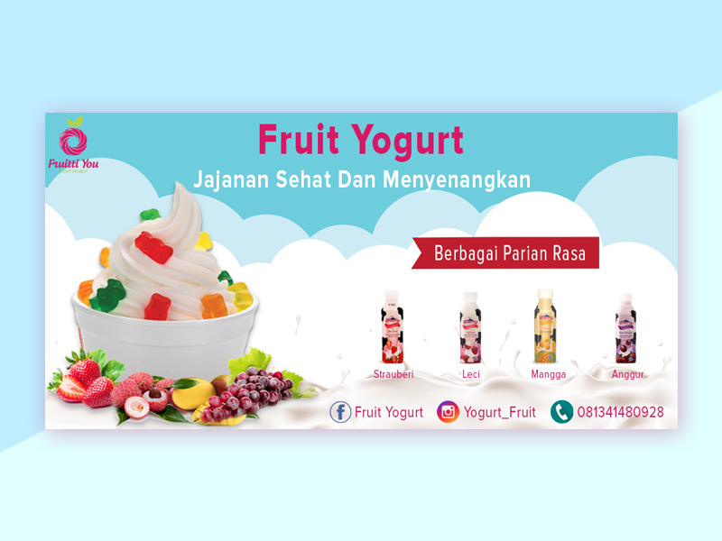 Banner Fruit Yogurt by Paisal Ramdani on Dribbble