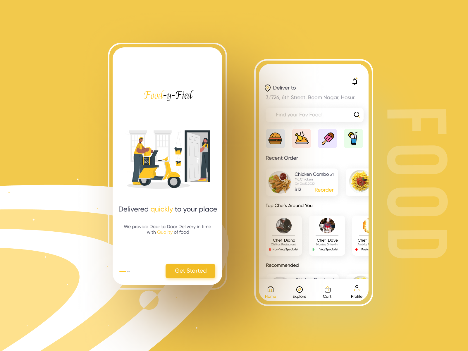 Food App- Concept Ui by Mani vannan on Dribbble
