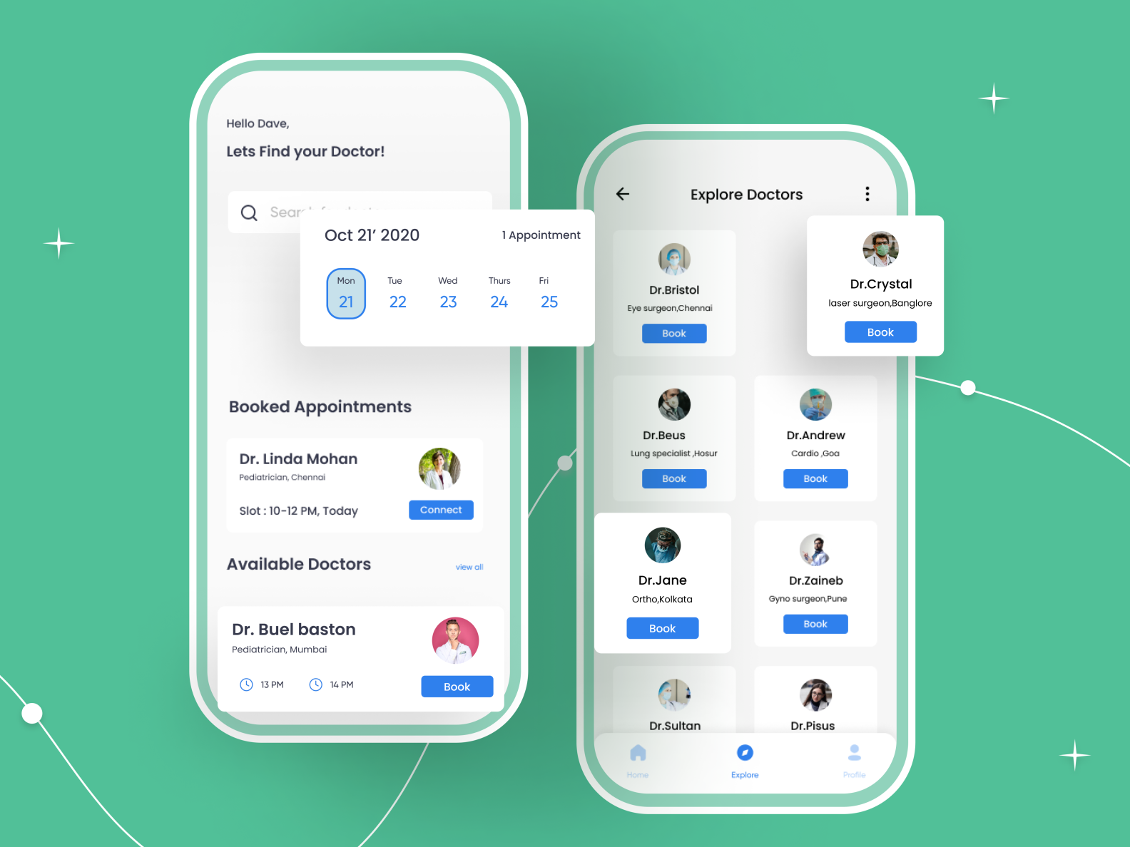 Appointment Booking Application-UI by Mani vannan on Dribbble