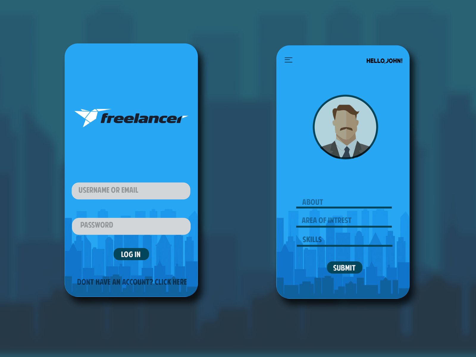 Freelancer-Alternate Interface by Mani vannan on Dribbble