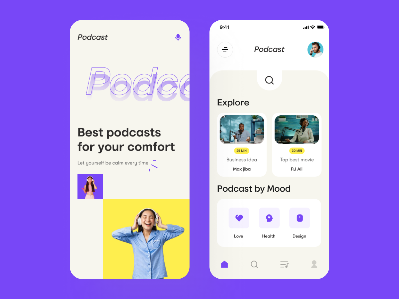 Podcast App Ui Design by Amirul islam on Dribbble