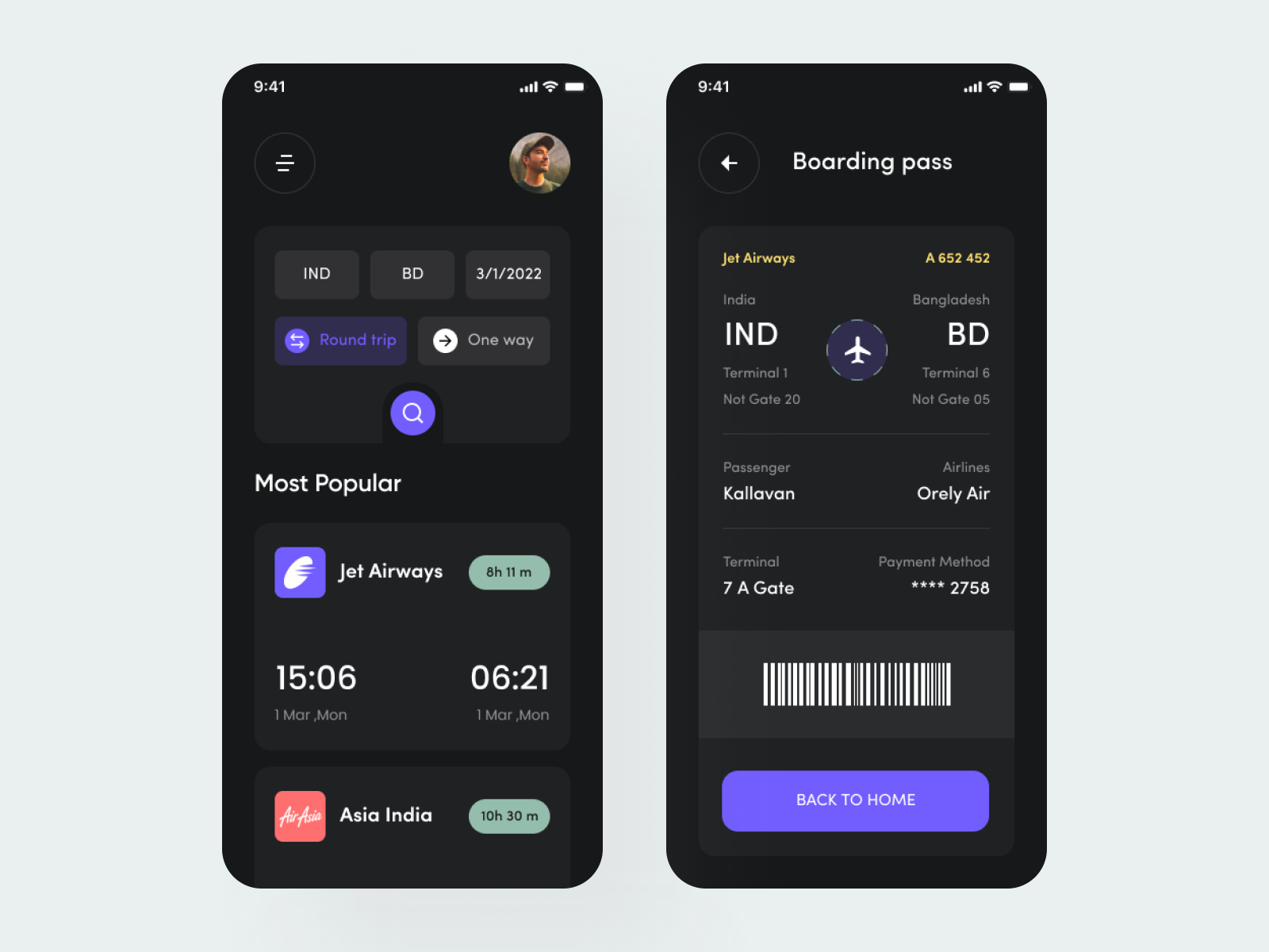 Airline App Ui Design by Amirul islam on Dribbble