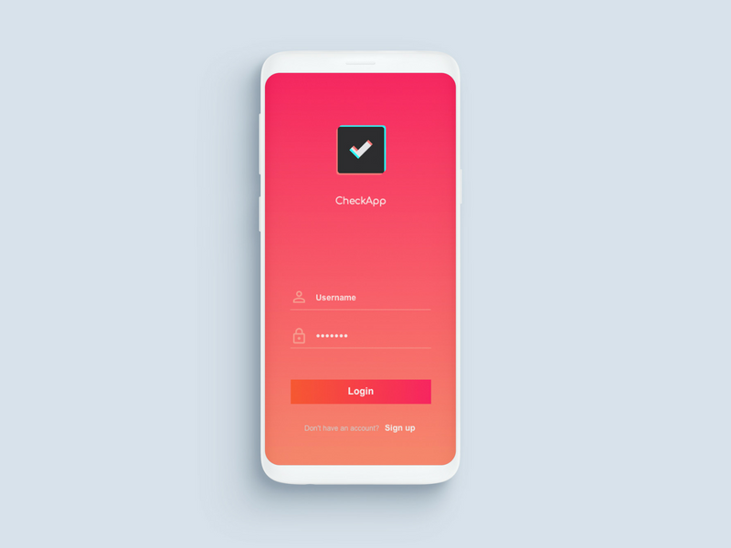 App Login Screen by Pradeep ★ on Dribbble