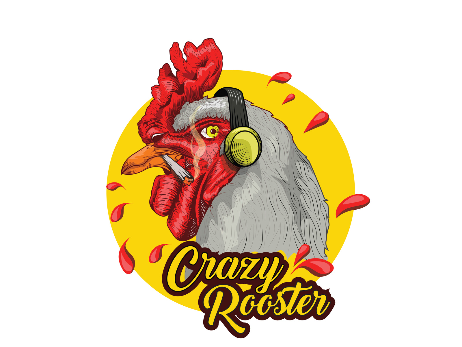 crazy Rooster by kin on Dribbble