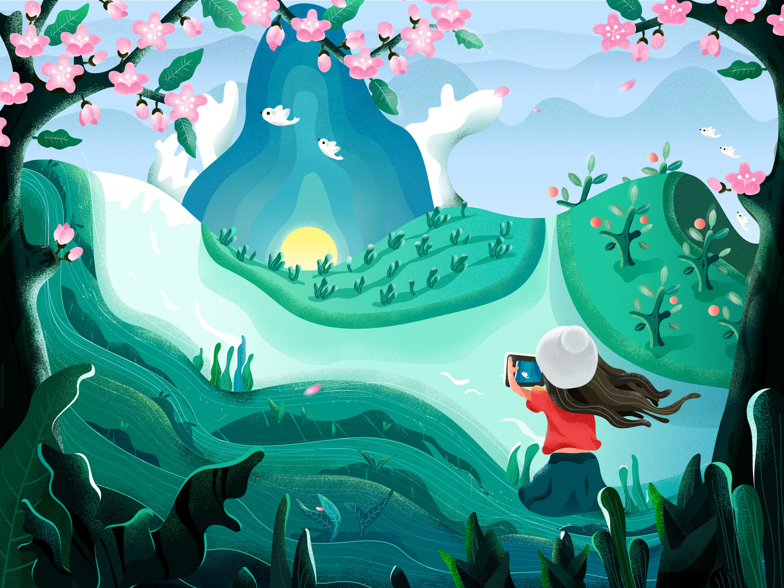 Spring Trip by 小夢 for DCU on Dribbble