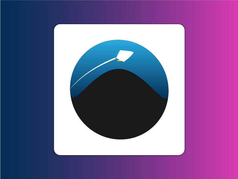 Simple space inpired app icon by Mateusz Różalski on Dribbble