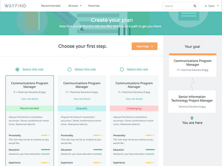 Wayfind Plan Page, Step 1 by Amber Aultman on Dribbble