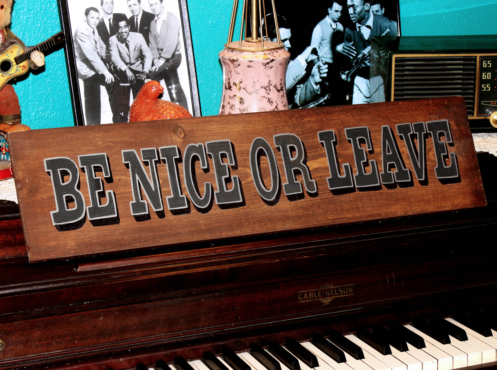 Be Nice or Leave - Handlettered Sign by Lizzie Fenwick on Dribbble
