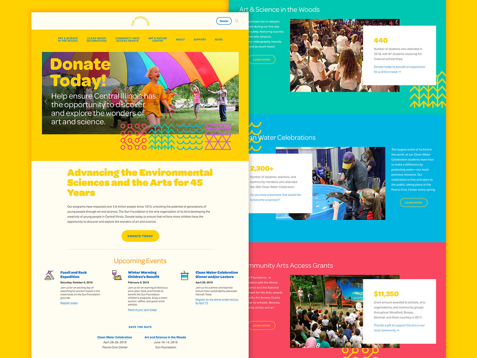 Sun Foundation Website by Jeff Meador for Concentric Design on Dribbble