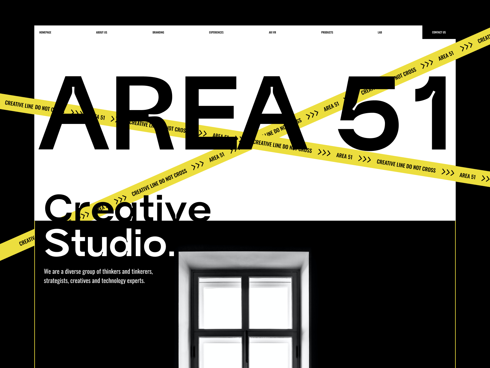 Area 51- Creative Studio Landing Page by Courage Egbude on Dribbble