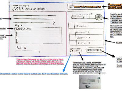 Quiz Page Wireframe by Ryan Carson on Dribbble