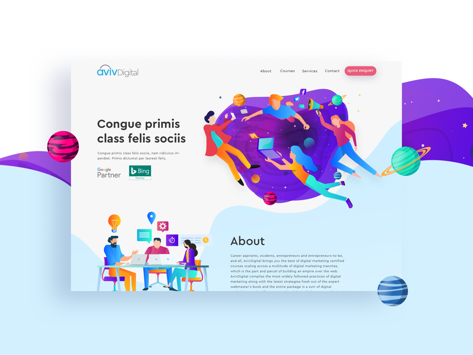 website revamp for aviv Digital by Thameem on Dribbble