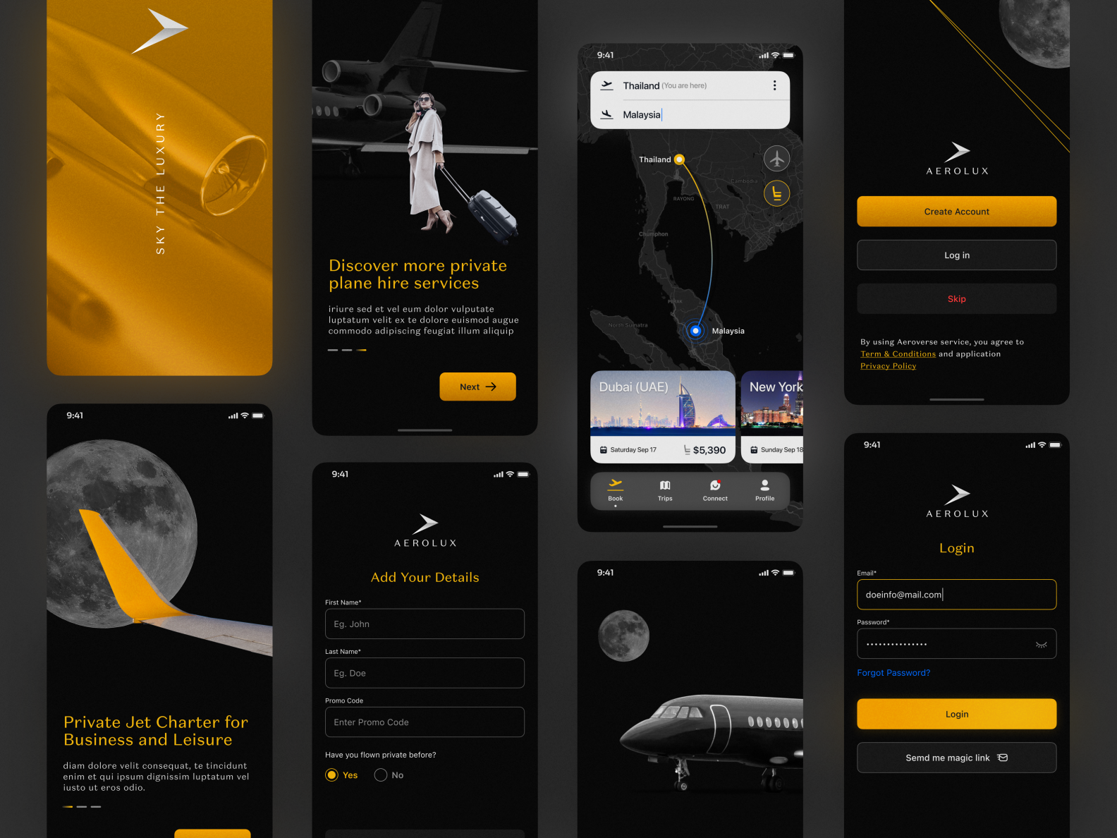 Sky The Luxury App 🛩️ by Lokesh Kumar on Dribbble