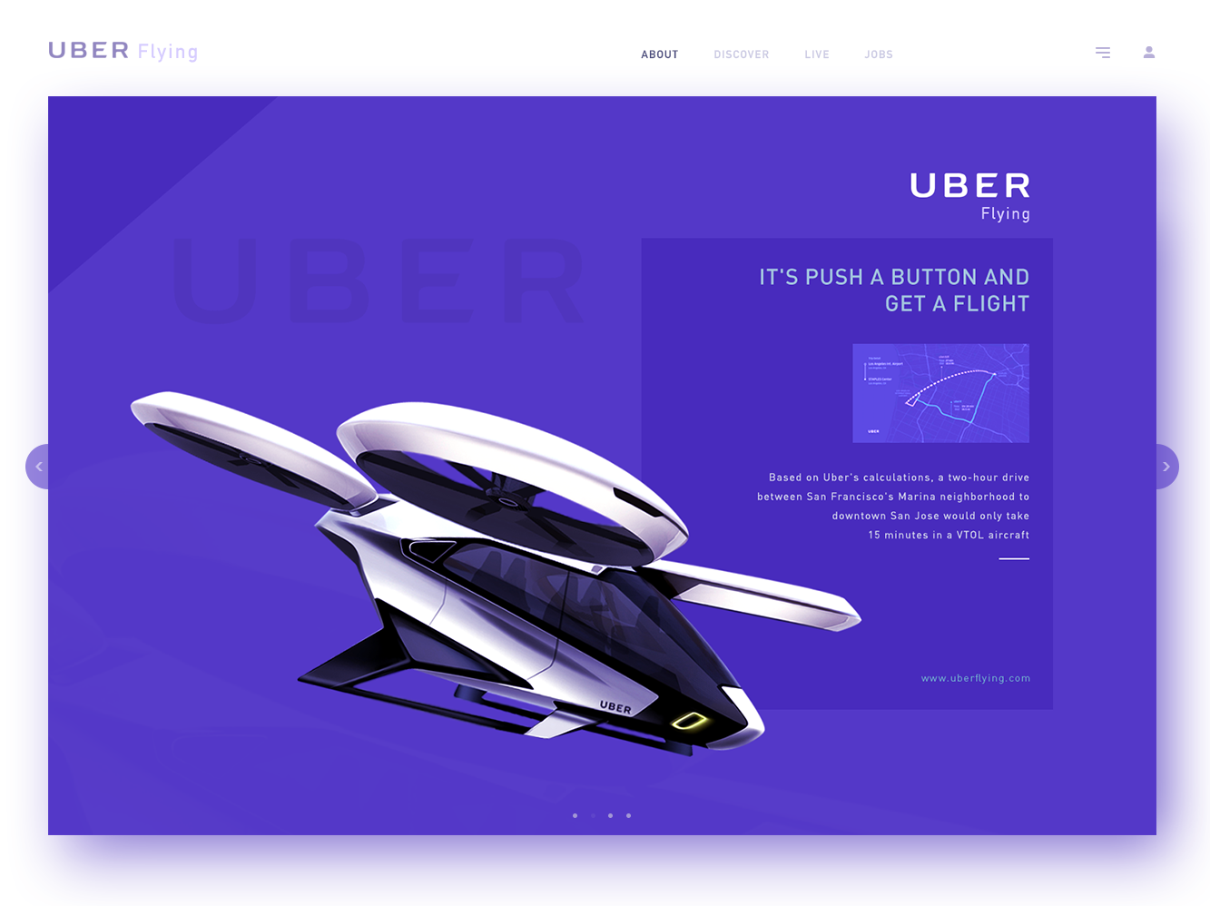 Uber Flying Home Page by Lokesh Kumar on Dribbble
