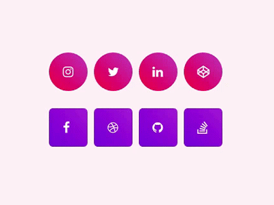 Social Icon Hover Animations by Brandon Ward on Dribbble