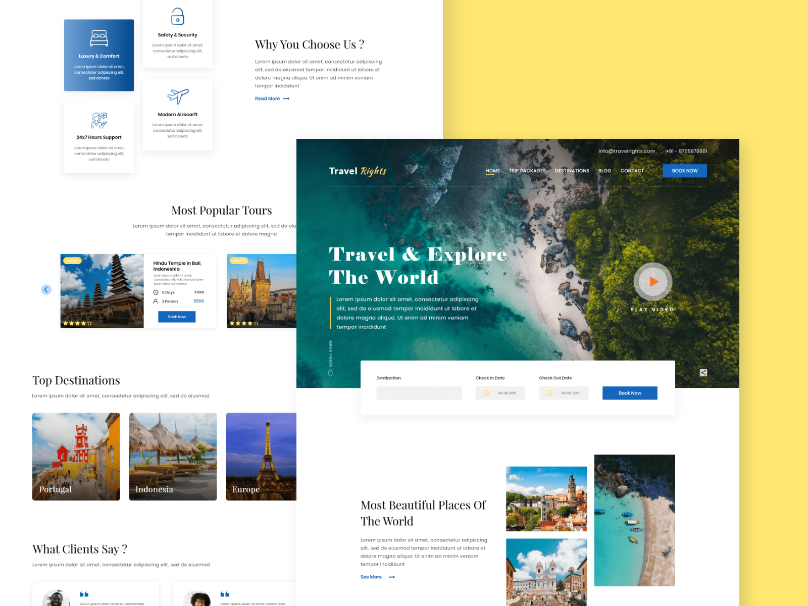 Travel Tour - Homepage by Sumit Halder on Dribbble