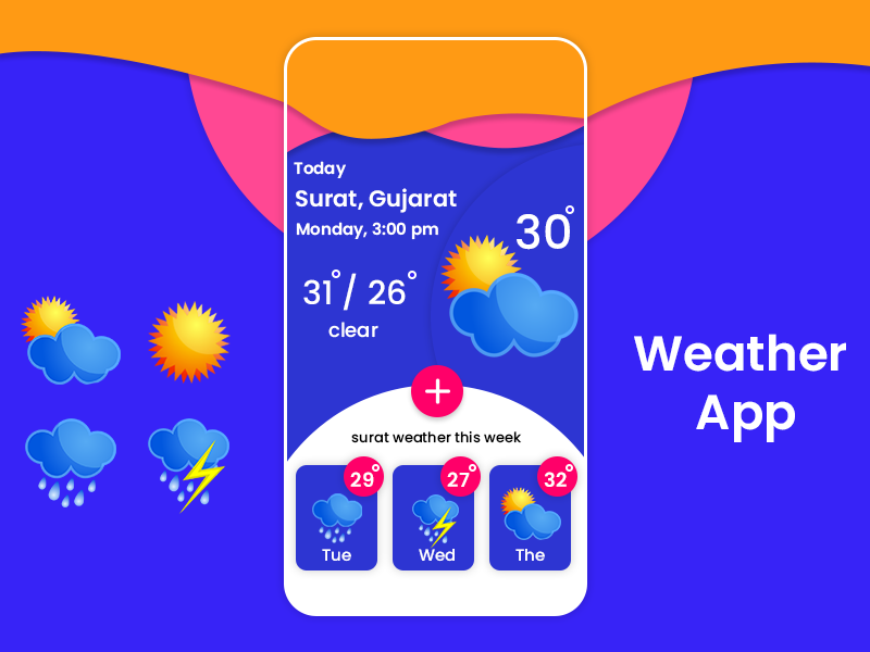 Weather App by MicraSol on Dribbble