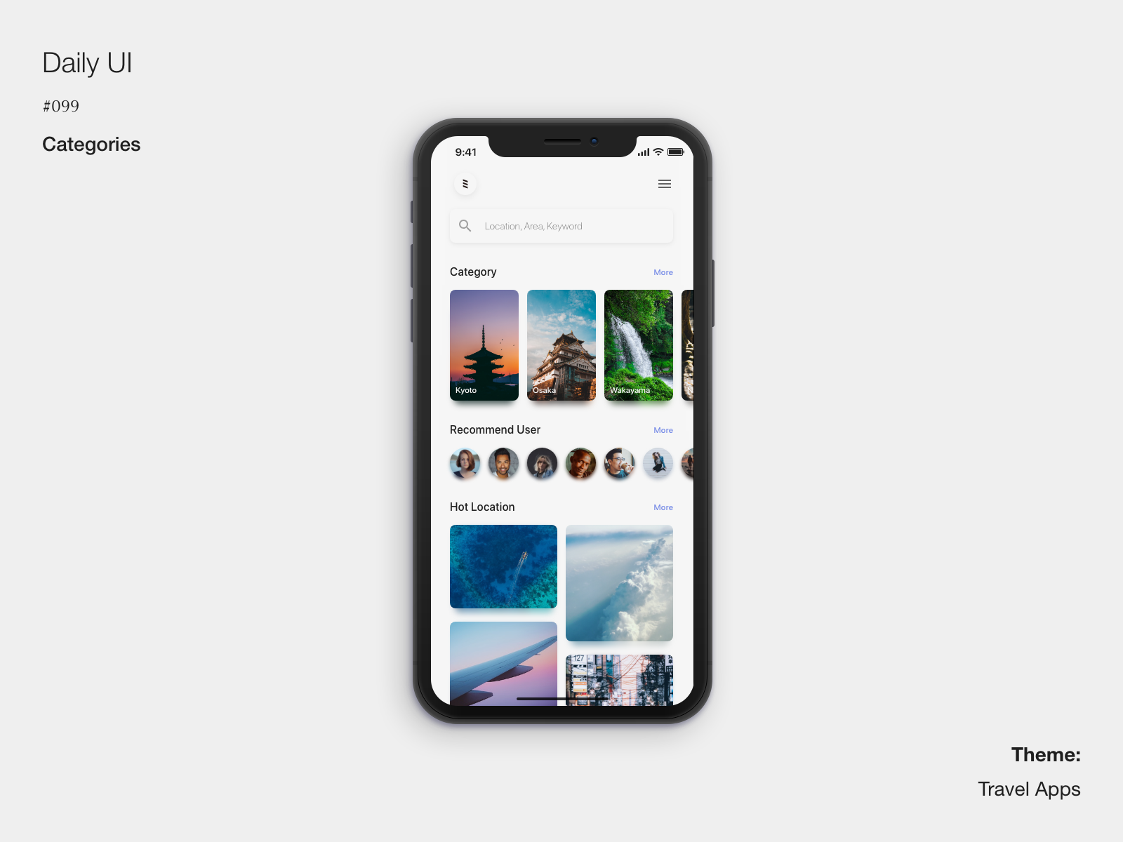 Daily UI #099 Categories by Mitsuya0 on Dribbble